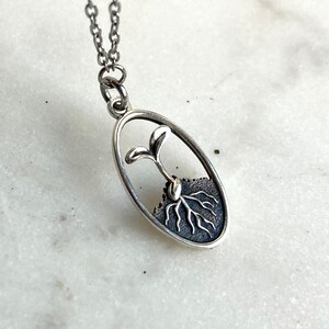 Sterling Silver Sprout Necklace / Seedling / Seed Necklace / Plant ...