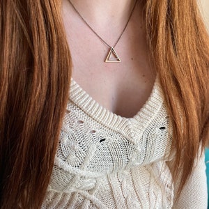 Air Element Double Triangle Necklace / Alchemy Double Triangle ...
