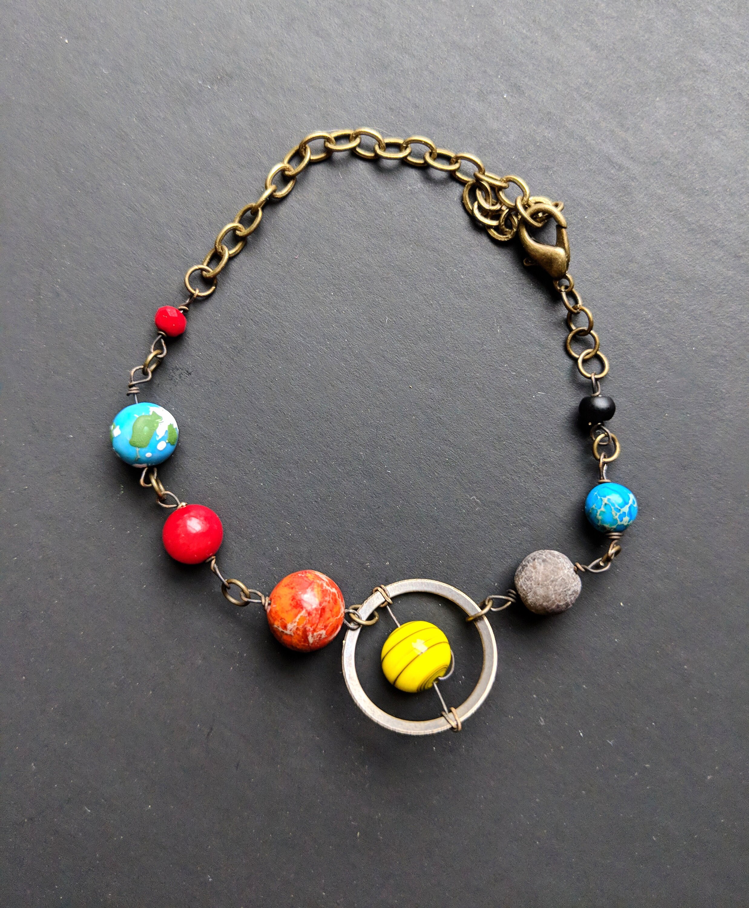 Solar System Bracelet Miss Frizzle Planets Bracelet Galaxy | Etsy