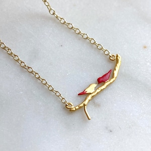 Cardinal Grandparents Necklace Male and Female Cardinal Necklace / Red ...