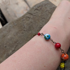 Solar System Bracelet Miss Frizzle Planets Bracelet Galaxy - Etsy