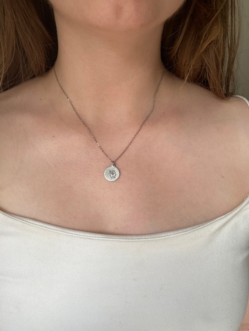 Sign Language Letter Necklace Silver Letter Necklace | Etsy