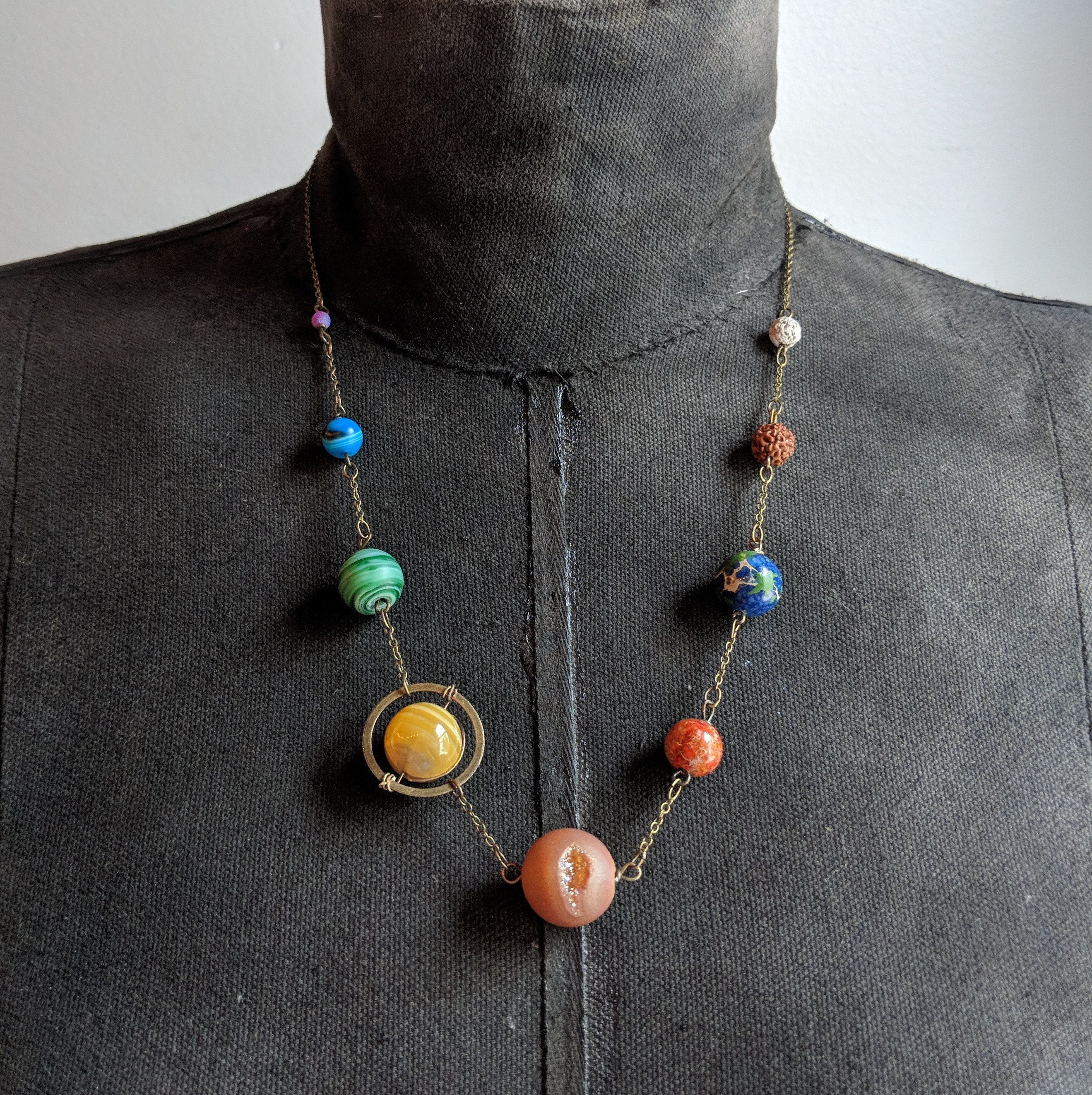 Planet Necklace Planets Jewelry Galaxy Necklace, Galaxy Jewelry Solar ...