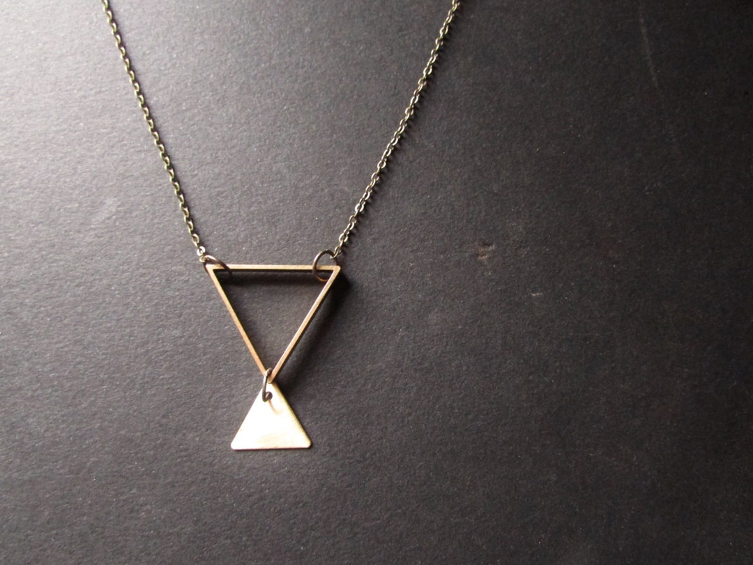 Triangle Necklace, Triangles Necklace, Faking It Necklace, Arrow ...
