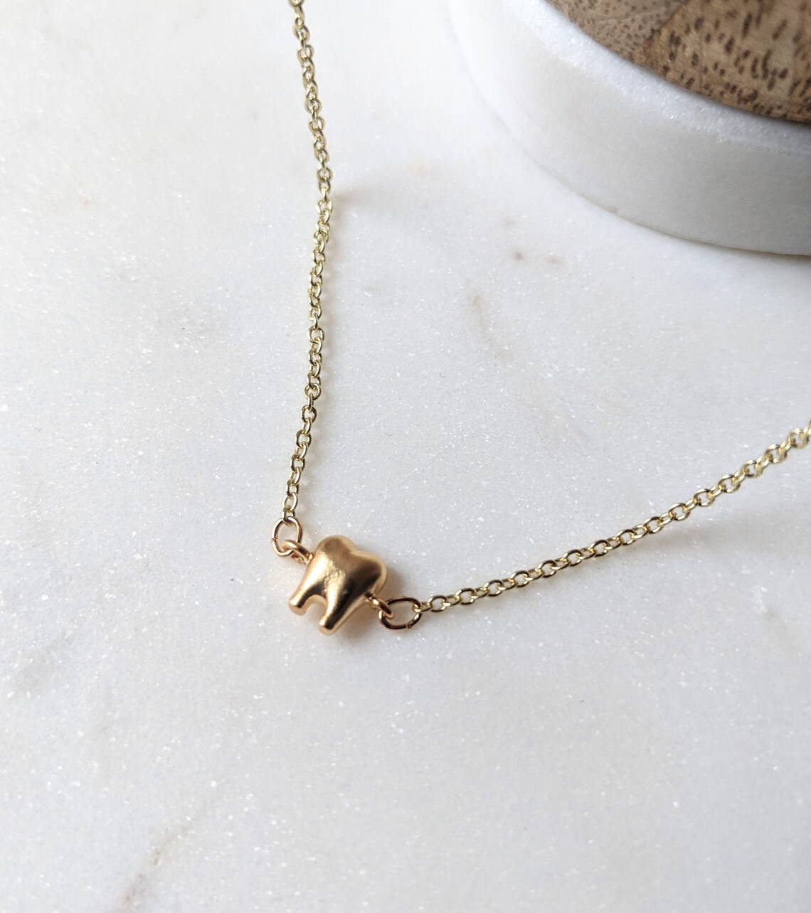 Gold Tooth Necklace / Dainty Tooth Necklace / Dental Hygienist Gift ...