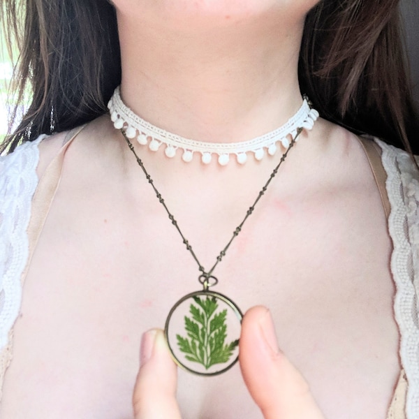 Real Plant Necklace - Etsy