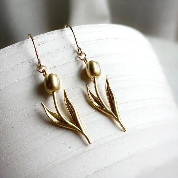 Tulip Earrings - Etsy UK
