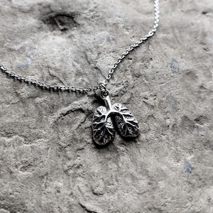 Anatomical Lungs Necklace / Lungs Jewelry / Lungs / Lung / Silver ...