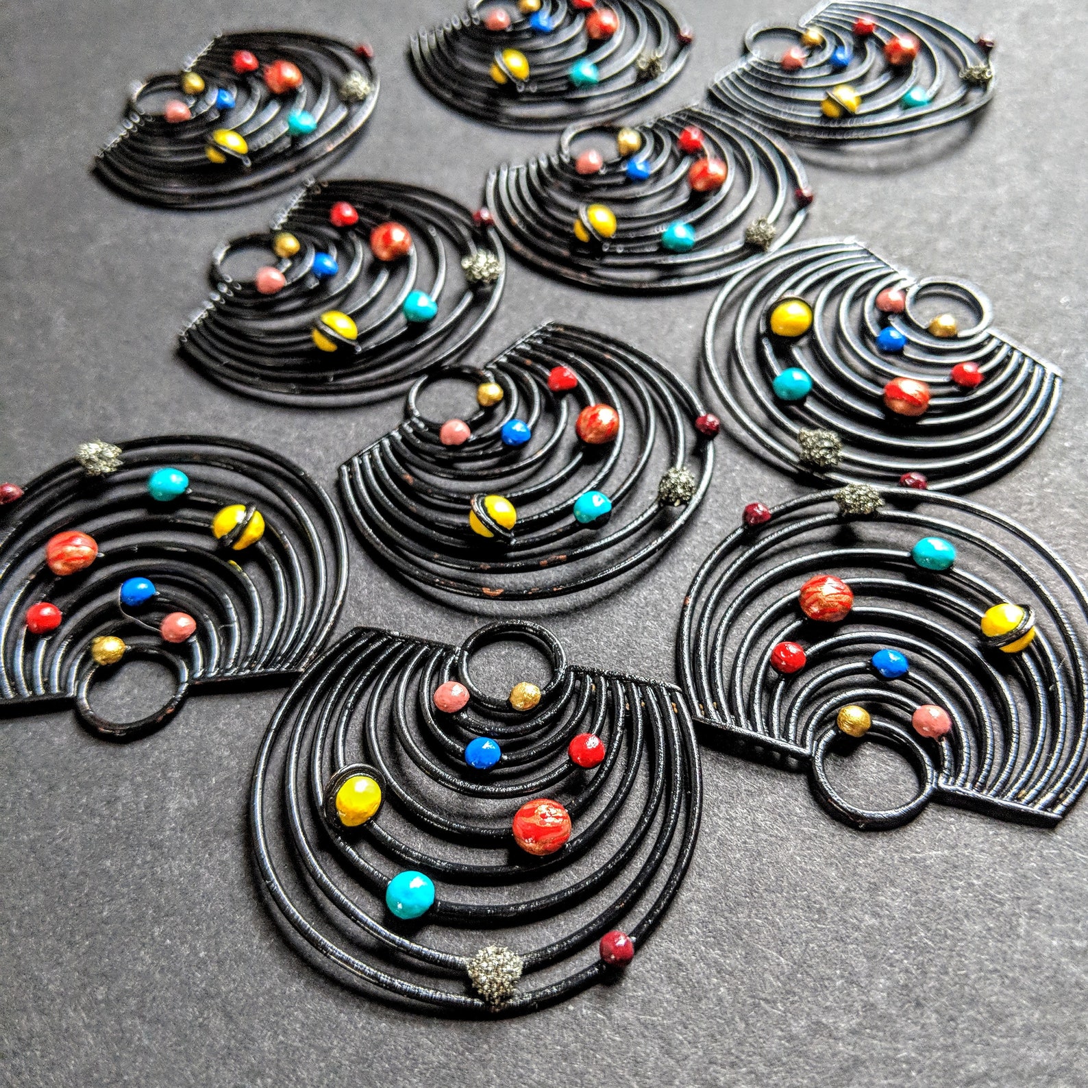 Solar System Orbit Necklace / Planets Jewelry / Galaxy Necklace / Outer ...