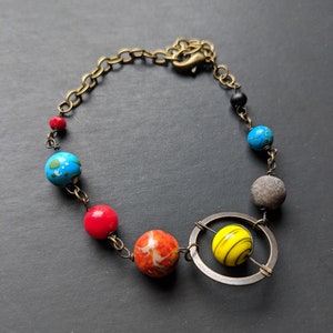 Solar System Bracelet Miss Frizzle Planets Bracelet Galaxy - Etsy