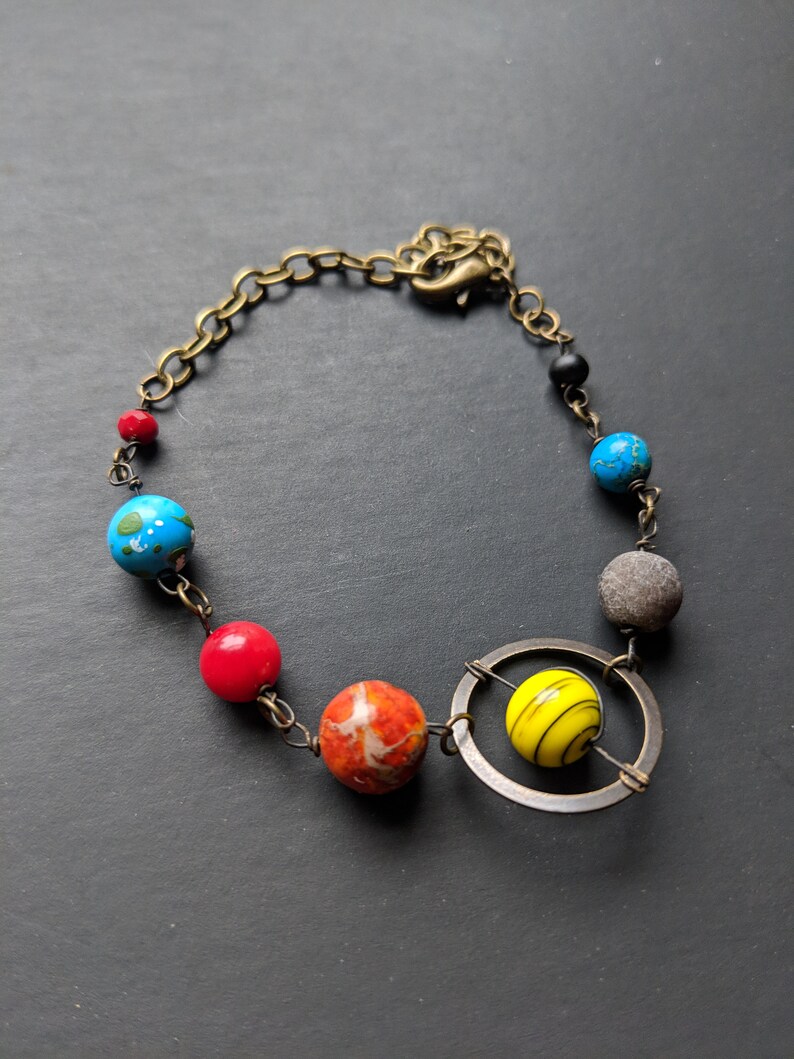 Solar System Bracelet Miss Frizzle Planets Bracelet Galaxy - Etsy