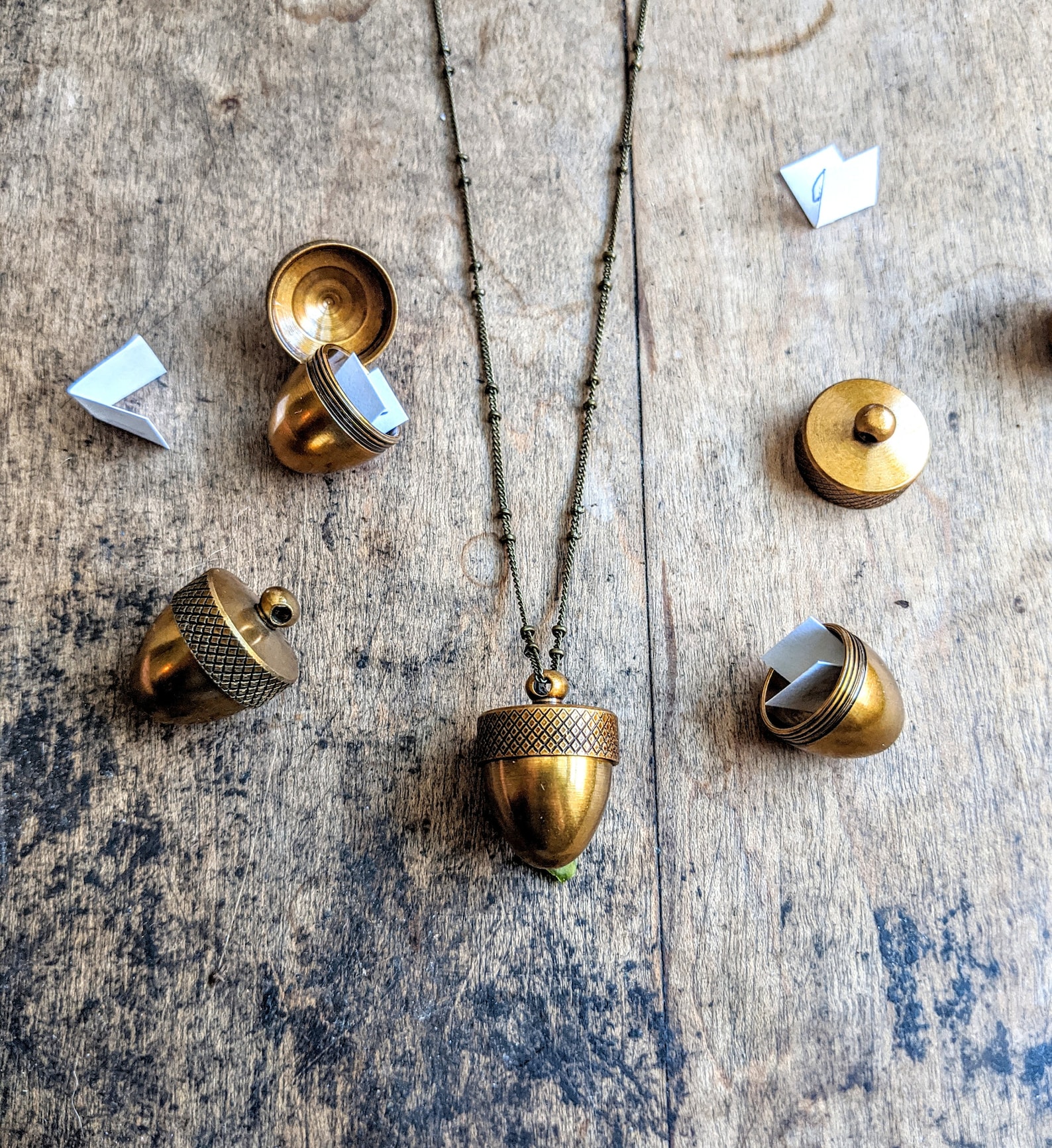 Acorn Locket Necklace / Acorn Jewelry / Keepsake Necklace / | Etsy