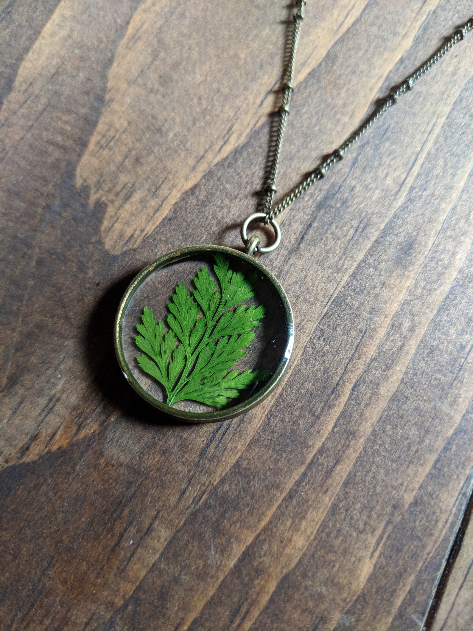 Real Plant Necklace Pressed Greenery Flower Necklace | Etsy