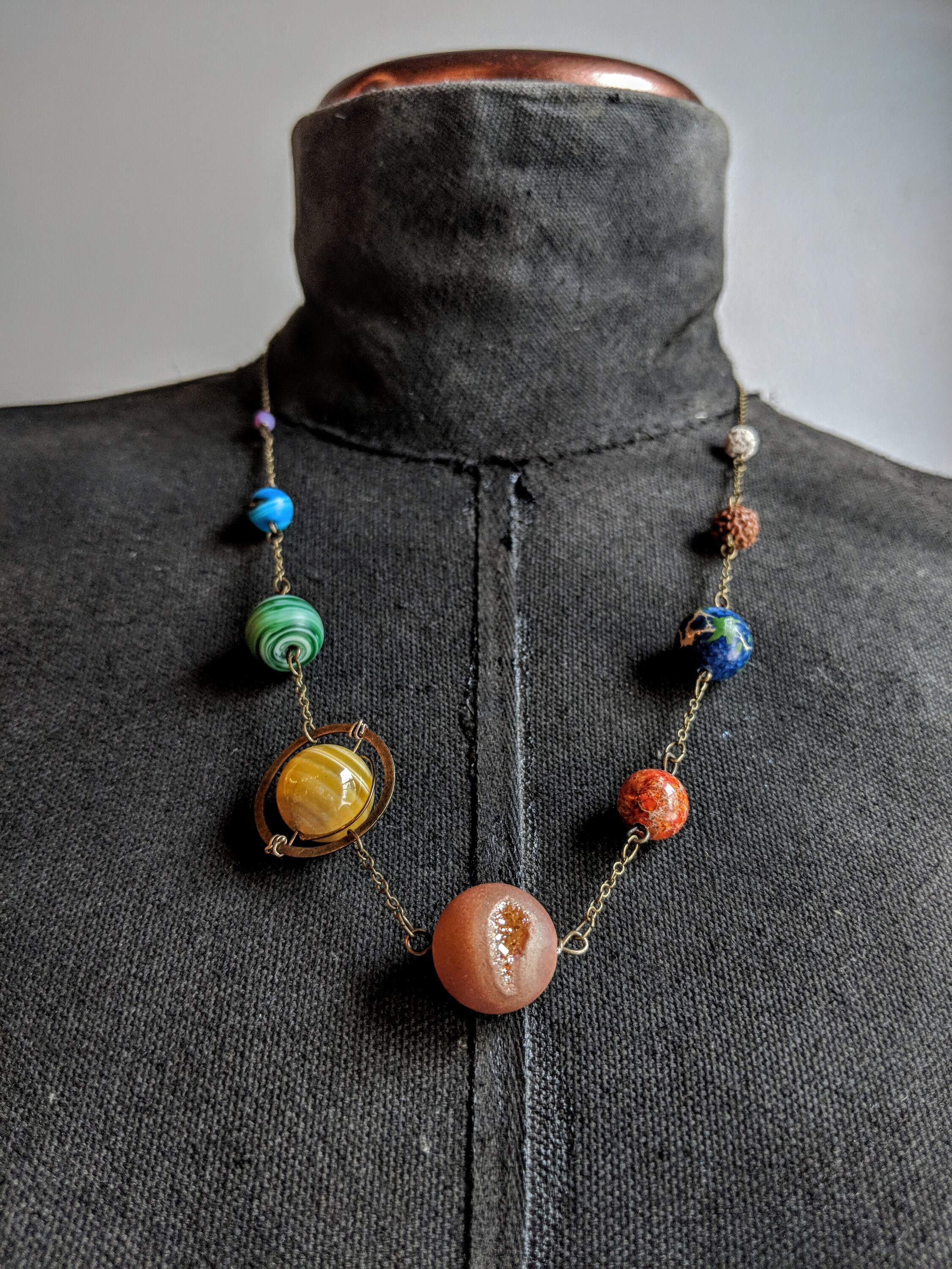 Planet Necklace Planets Jewelry Galaxy Necklace, Galaxy Jewelry Solar ...