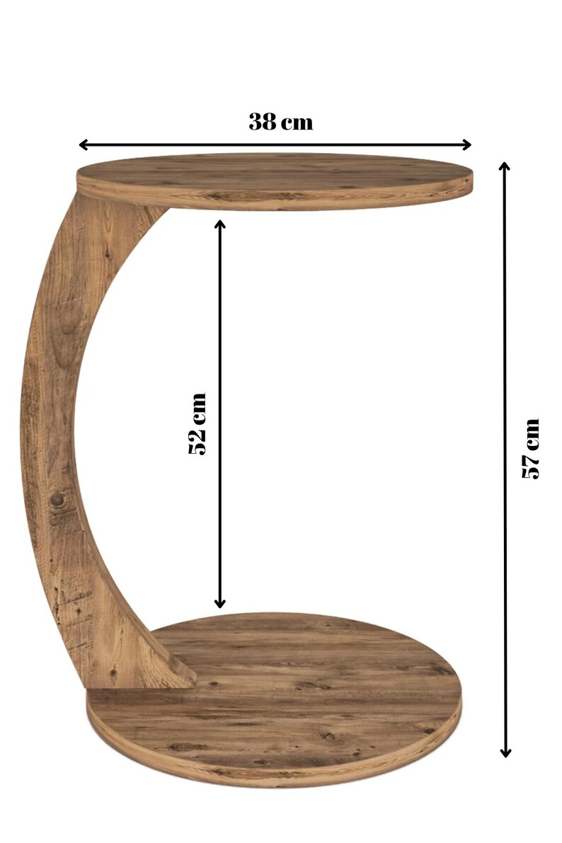 Minimalist Wooden C Table – Modern Sofa Side Table for Living Room - Etsy