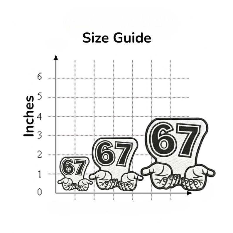 67 Hands Six Seven Viral Kids Meme Embroidered Patch, Tween Trendy ...