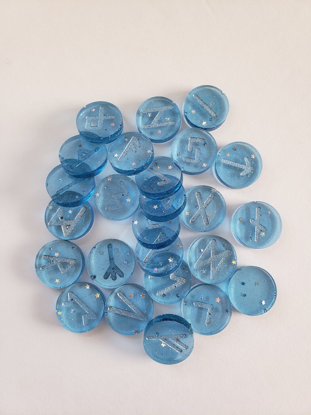 Starry Sky Resin Elder Futhark Runes / Divination Set - Etsy