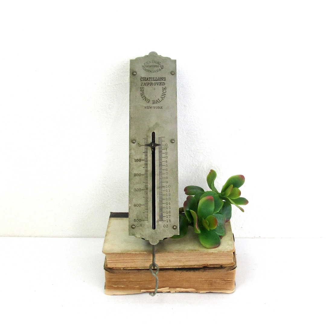 Vintage Hanging Scale, Brass Chatillons Improved Spring Scale From ...