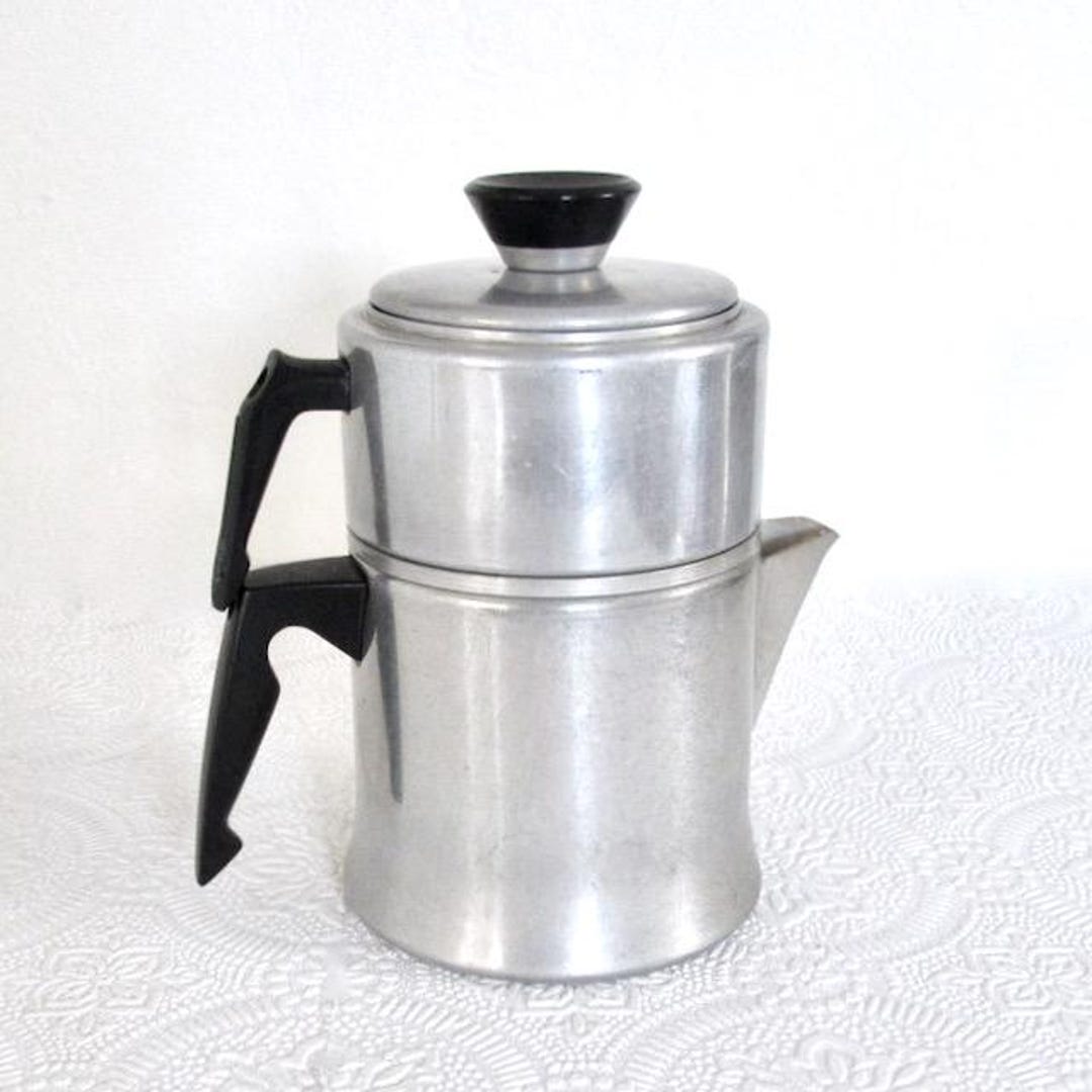 Mirro Aluminum Stovetop Drip Coffee Pot M-0824, 4 Cup Drip Coffee Maker ...