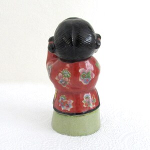 Chinese Yunu Jade Girl Figurine, Vintage Chinese Pottery 9 Girl ...