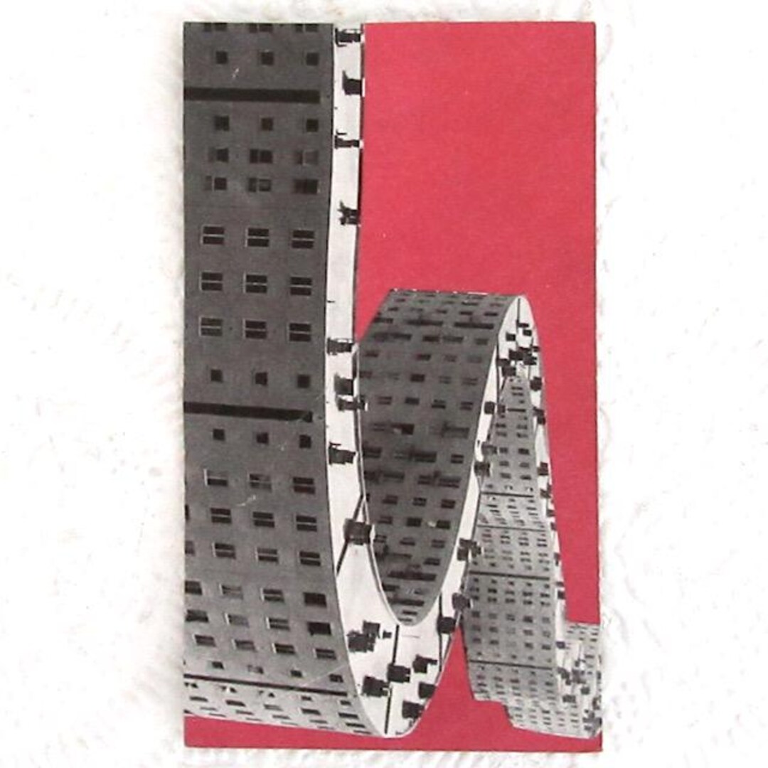 Original Collage on Vintage Lotto Card, Daily Practice Mixed Media Mini ...