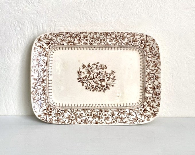 Antique 1870s Ironstone 12 Inch Platter, T Furnival & Sons Alton ...