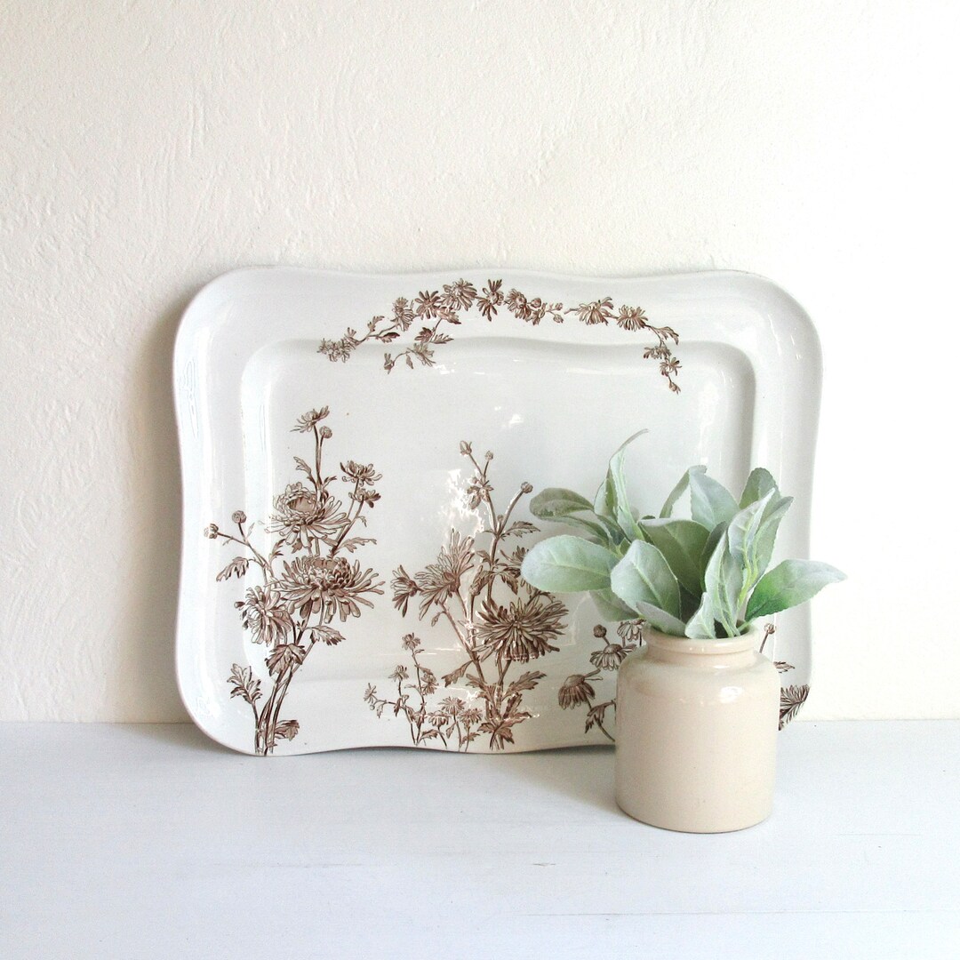 Antique Ironstone 17 Inch Platter George Jones & Sons Cresent - Etsy