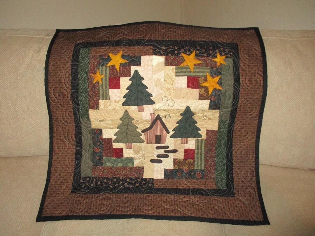Cabin in the Woods, Free Shipping, Northwoods Decorator Quilt 1013-01 ...
