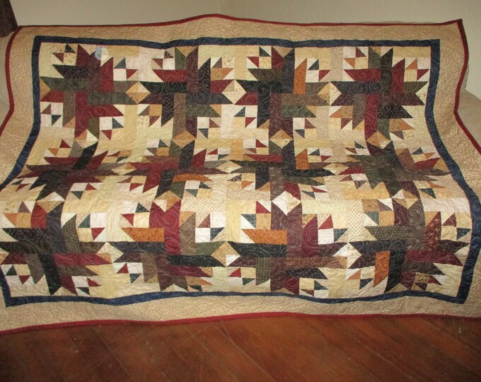 Exploding Star Quilt, Scrappy Stars Quilt 1216-04 - Etsy