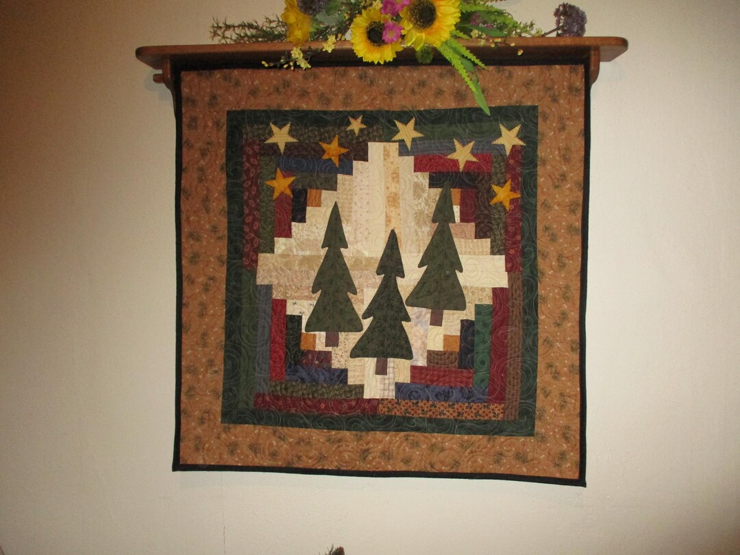 Northwoods Decorator Quilt , Log Cabin Quilt 1018-01 - Etsy