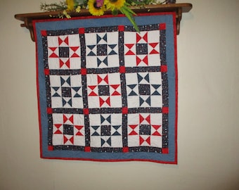 Patriotic Ohio Stars, Stars Decorator Quilt, Free Shipping 0517-01 - Etsy