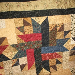 Exploding Star Quilt, Scrappy Stars Quilt 0413-01 - Etsy