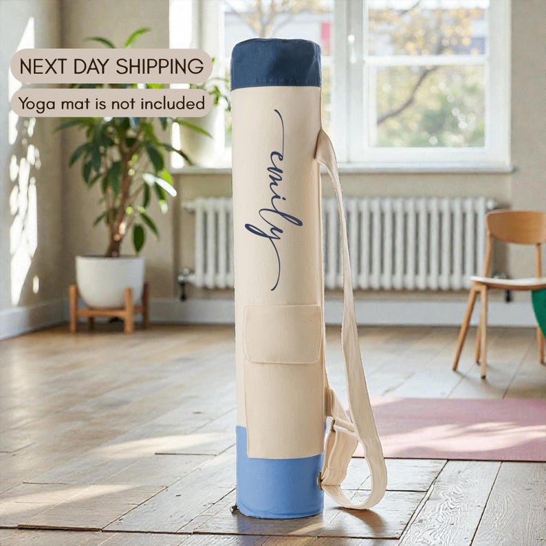 Personalized Pilates Mat Bag, Yoga Studio Carrier Tote, Meditation ...
