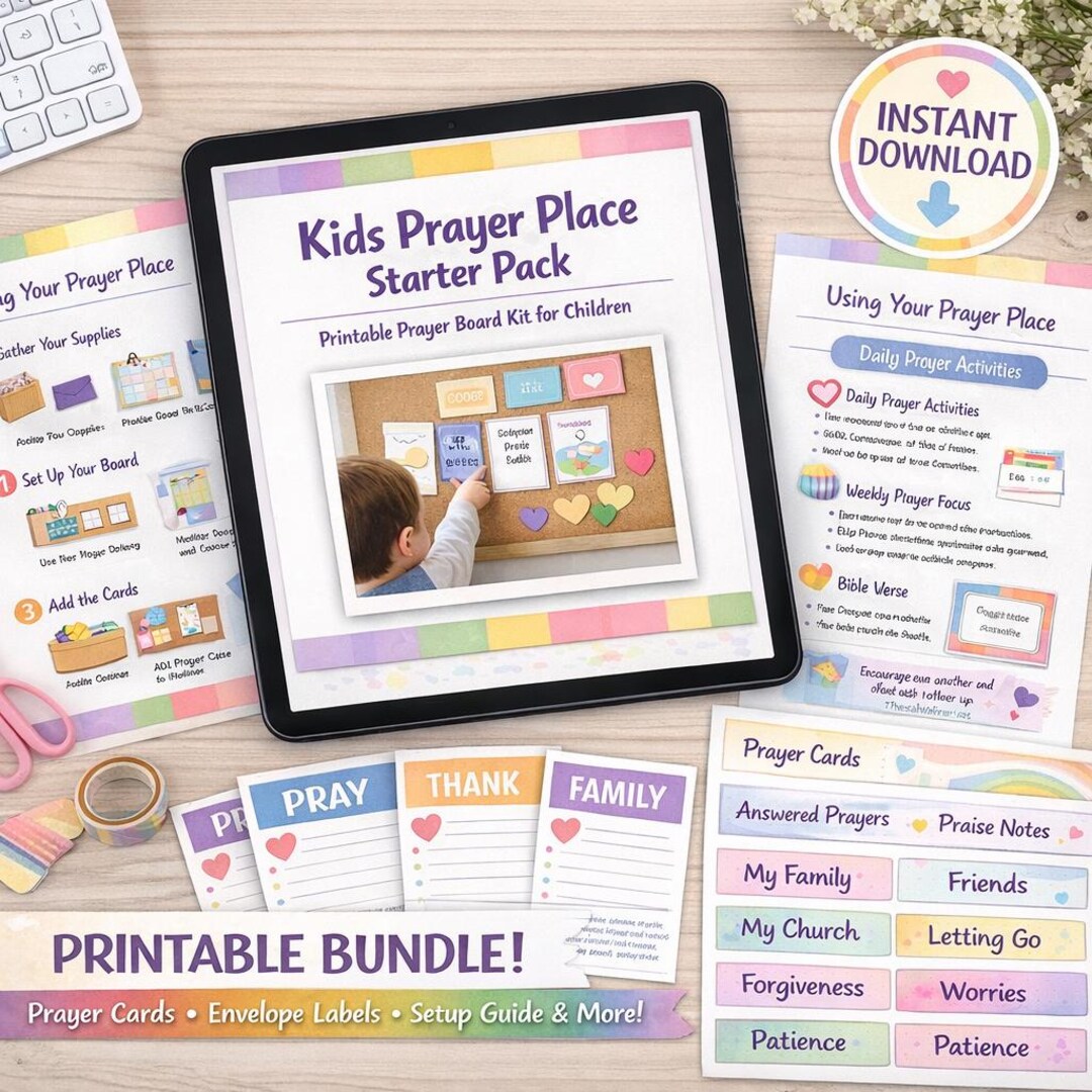 Child’s Prayer Place | Printable Kids Prayer Cards | Faith-based ...