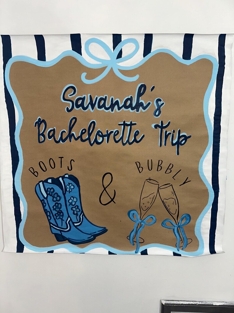 Custom Hand Painted Party Banner | Personalized Celebration Sign| Paper ...