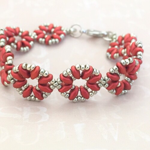 Beading Tutorial Dramatic Superduo Bracelet. Beadweaving - Etsy