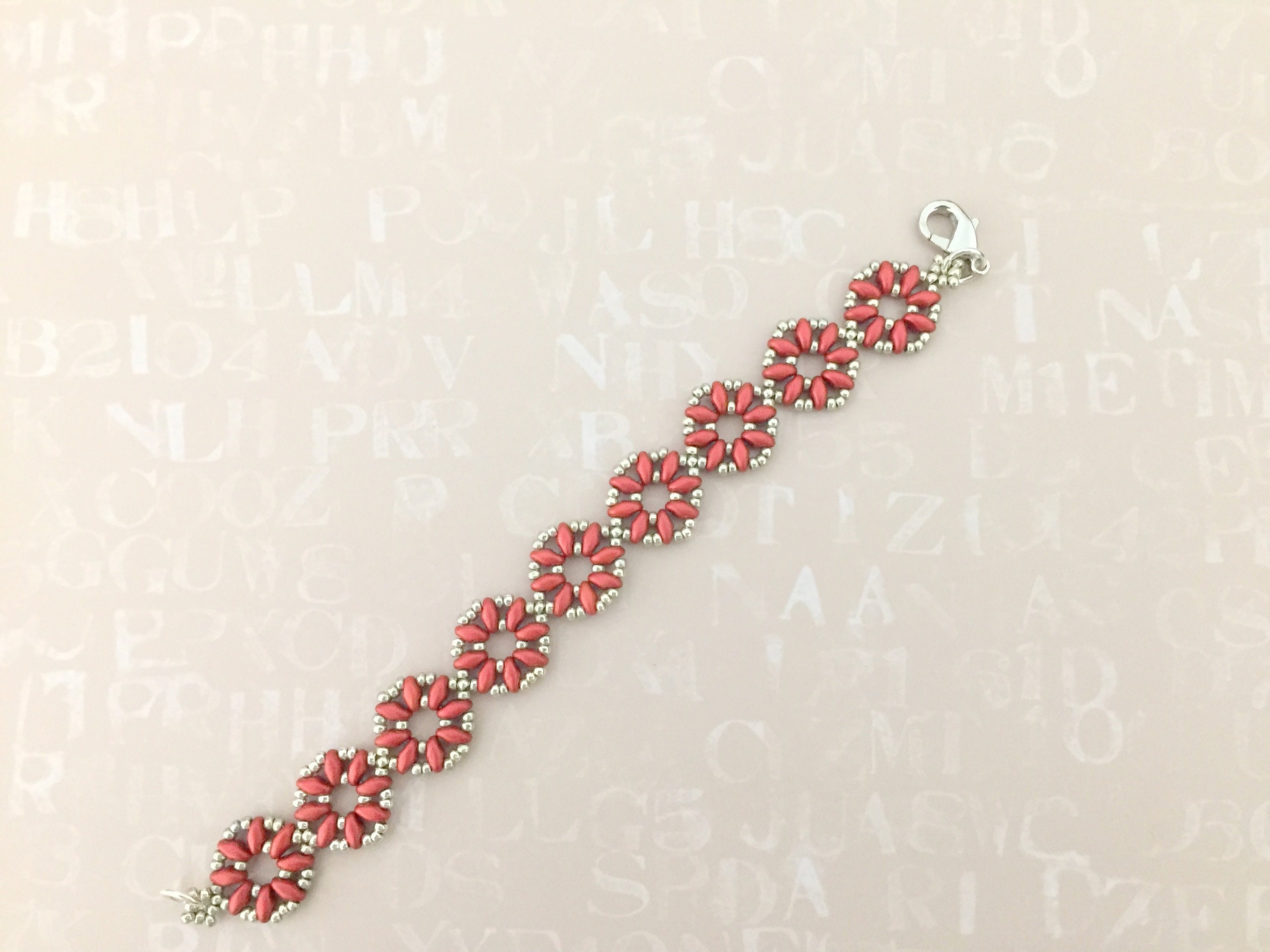 Chain Link Bracelet Beading Tutorial, Superduo Tutorial, Beading ...