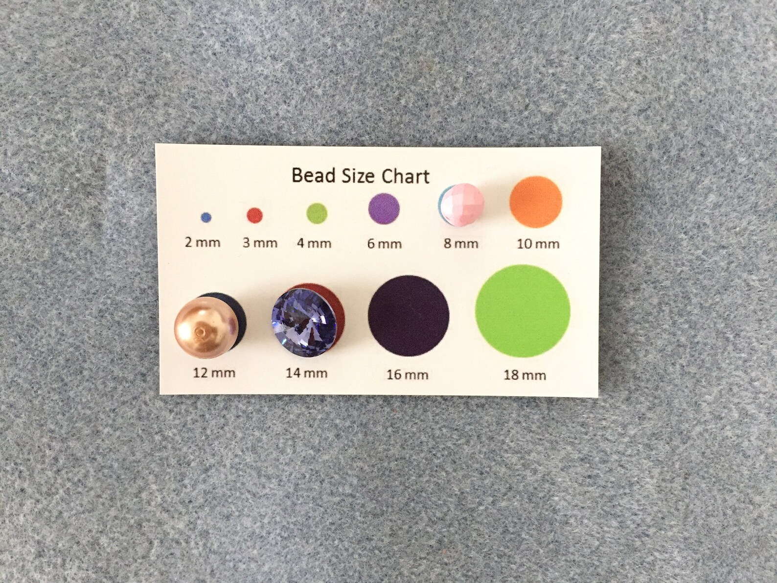 Magnetic Bead Size Chart, Bead, Rivoli, Cabochon Measuring Tool - Etsy