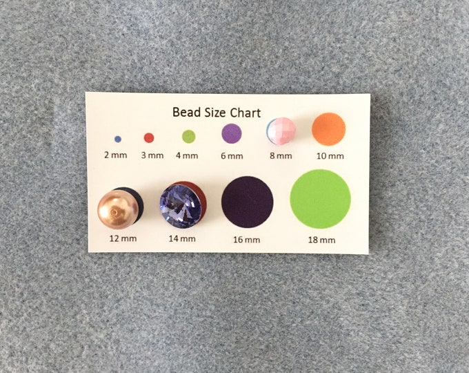 Magnetic Bead Size Chart, Bead, Rivoli, Cabochon Measuring Tool - Etsy