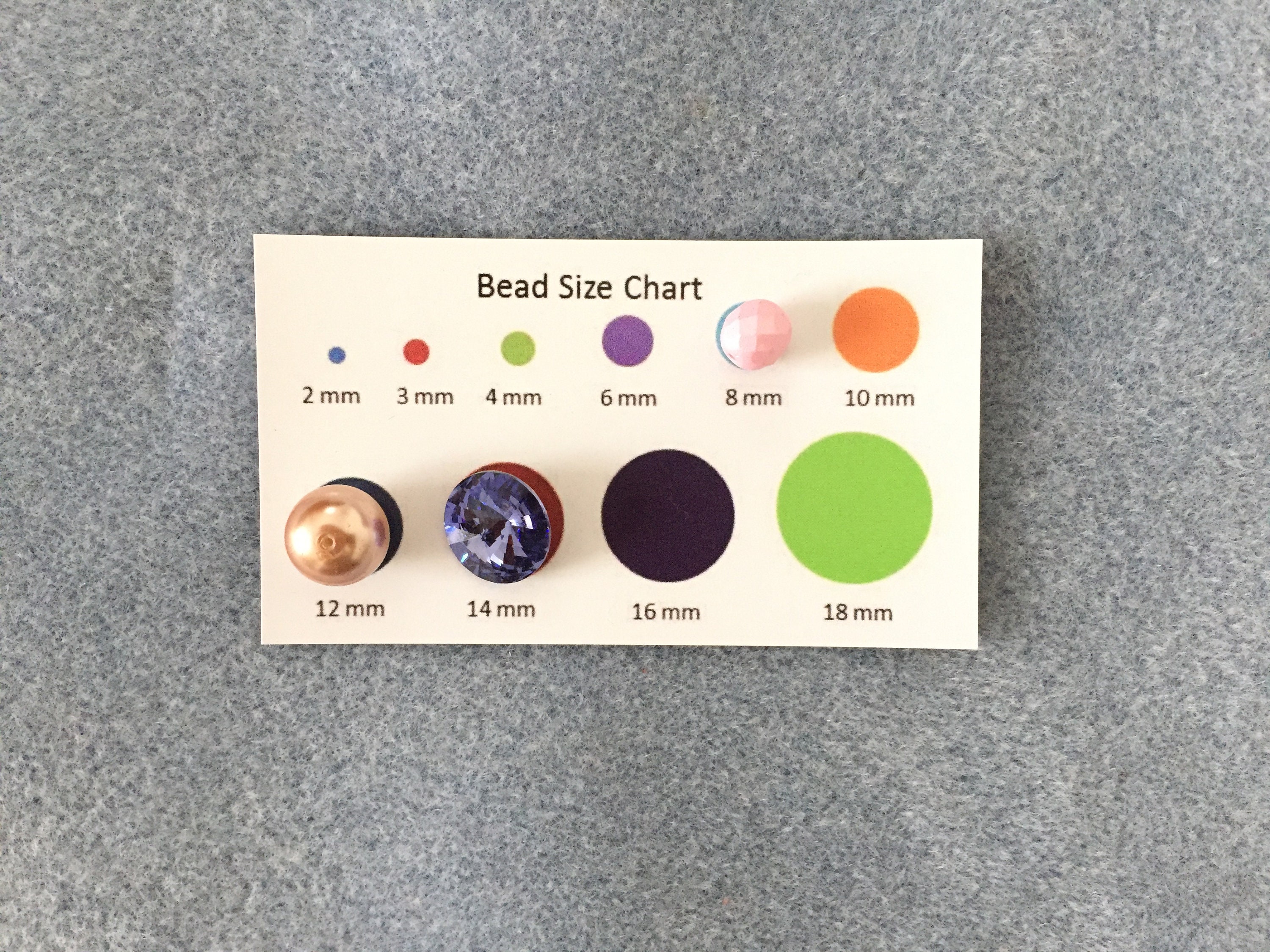Magnetic Bead Size Chart, Bead, Rivoli, Cabochon Measuring Tool - Etsy