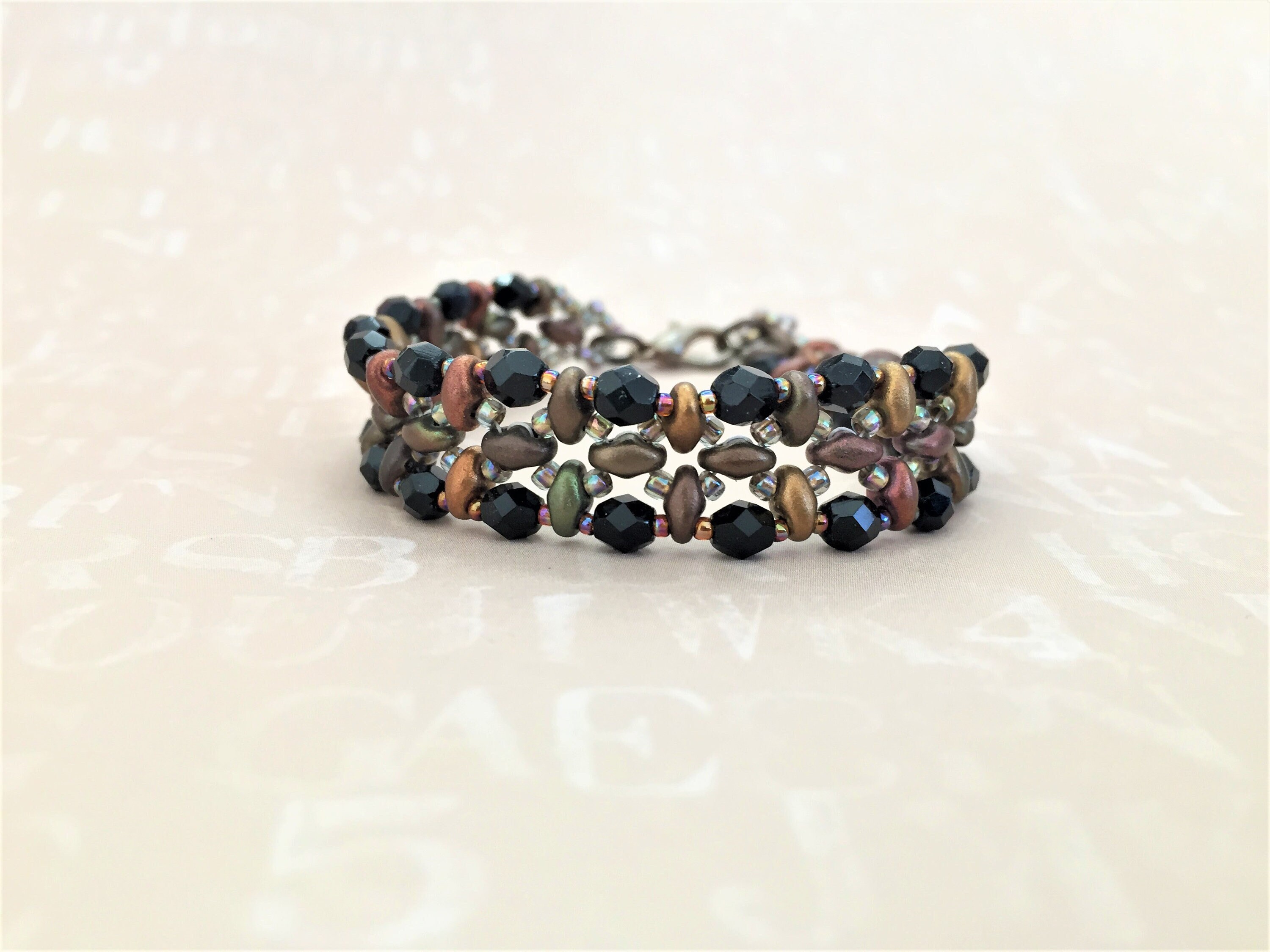 Everyday Bracelet, Bead Pattern, Tutorial, Superduo, Firepolish - Etsy