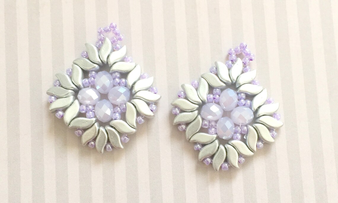 Phoenix Storm Earrings, Storm Duo, Easy Beginner Beading Pattern ...
