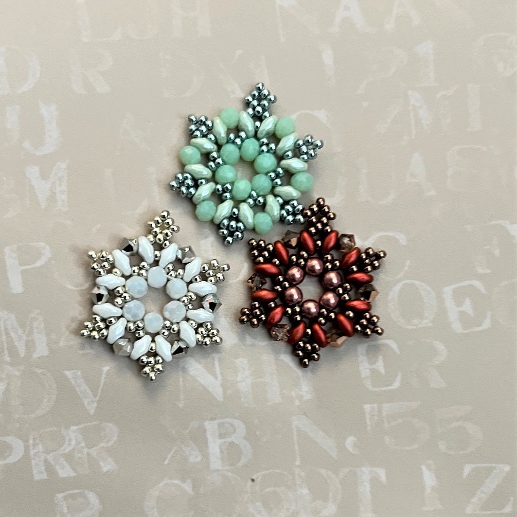 Snowflake Pendant, Ornament, Pattern, Tutorial - Etsy