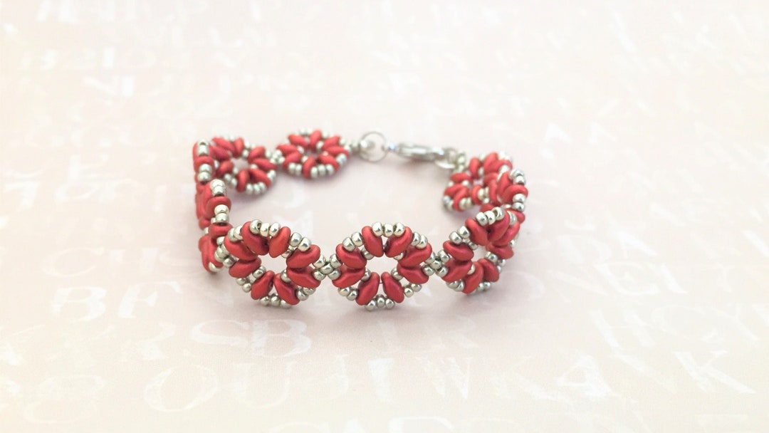 Chain Link Bracelet Beading Tutorial, Superduo Tutorial, Beading ...
