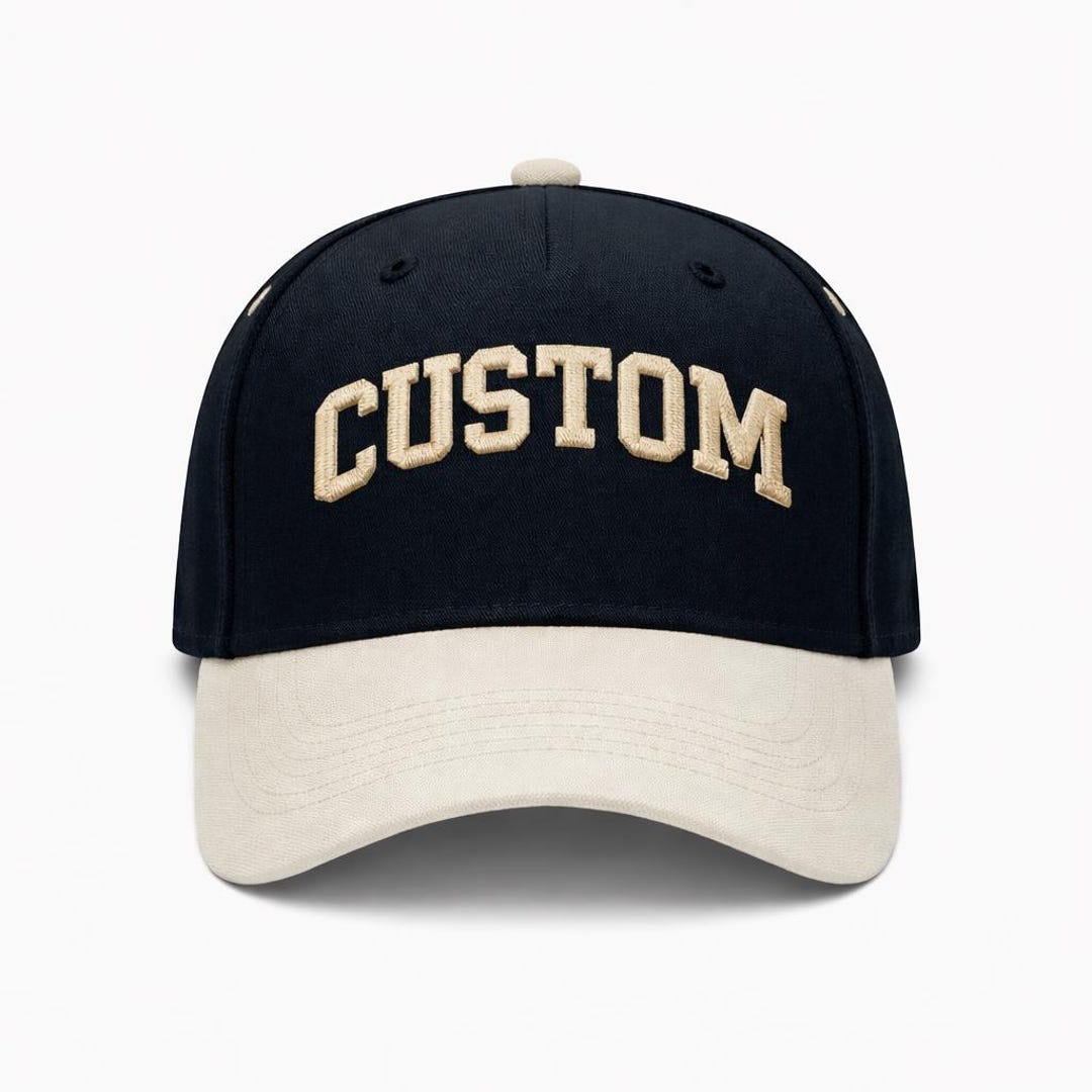 Custom Embroidered Two-tone Snapback Hat: Personalized Text/logo Gift a ...