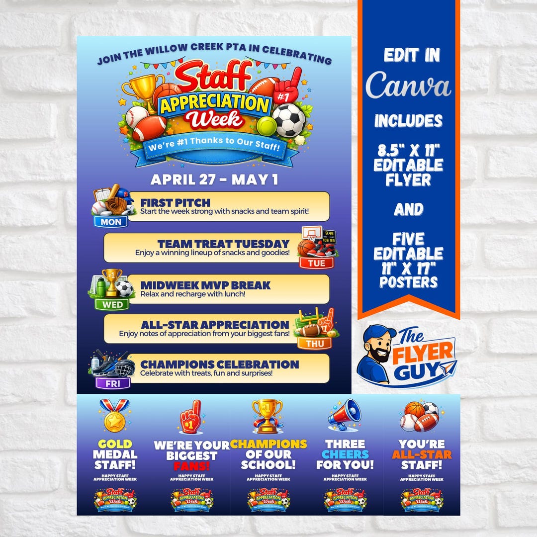 Staff Appreciation Week Sports Theme Bundle | Teacher Appreciation ...