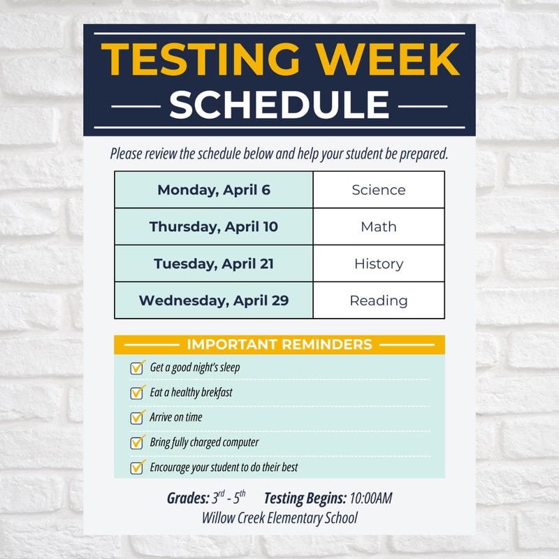 State Testing Posters - Etsy
