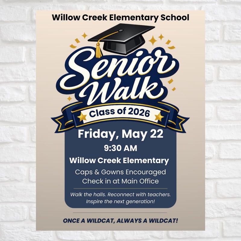 Senior Walk Poster - Etsy