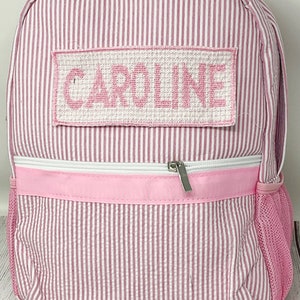 Smocked Name Seersucker Backpack, Duffle Bag,ballet Bag, Kids Sleepover ...