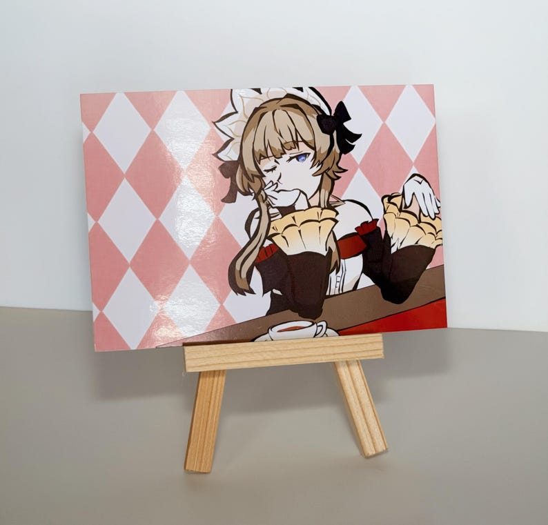 Columbina & Sandrone | Genshin Inspired Mini Art Print for Home Wall ...